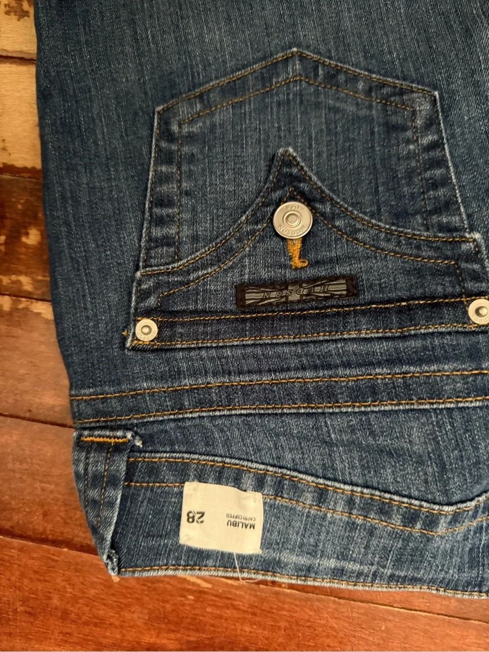Hudson Jeans | Jeans | Hudson Jeans Dark Blue Cuffed Cropped Denim ...